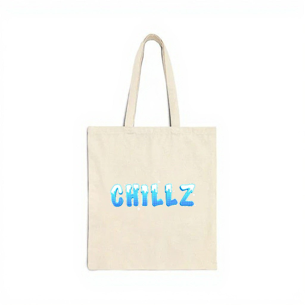 CHILLZ Snowcapped Icy Text Tote Bag – llxllie