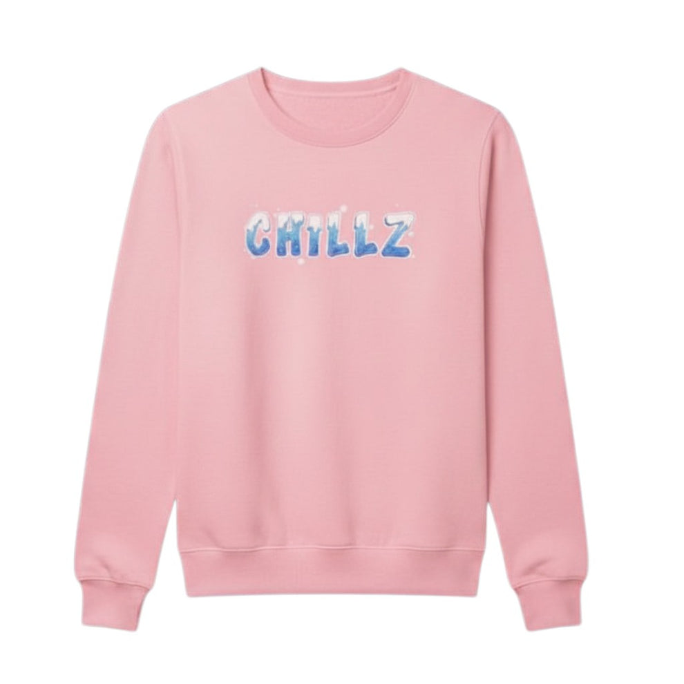 'CHILLZ' Snowcapped Icy Text Sweater - Youth and Adult sizes - 4 colou ...